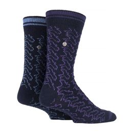 JEEP 2er-Pack Herren Freizeit Rippstrick Baumwollsocken | Mittelschwere quadratisch gestrickte Socken