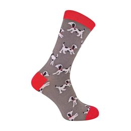 1 Pack Herren Socken mit Hundemuster aus Bambus
