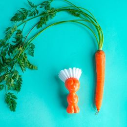 Koziol Tweetie Gem&uuml;seb&uuml;rste aus biozirkul&auml;rem Kunststoff 12,9 cm strong coral - Sonstiges K&uuml;chenzubeh&ouml;r