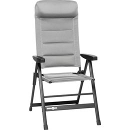 Brunner Skye 3D Klappstuhl 6-fach verstellbar 47 x 42 x 46/123 cm hellgrau - Klappst&uuml;hle