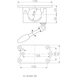 Al-Ko Klemmschelle St&uuml;tzrohr &Oslash; 48 mm Klappknebel - St&uuml;tzen & St&uuml;tzplatten