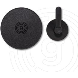 Gelmags Magnet-Haken Hook mit Metall-Pad &Oslash; 8 cm 2-teilig schwarz - Halterungen und Befestigungen
