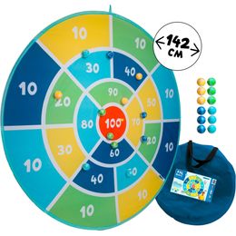 alldoro XXL Dartscheibe f&uuml;r Kinder &Oslash; 142 cm mit 12 Klettb&auml;llen und Tragetasche - Spielsachen