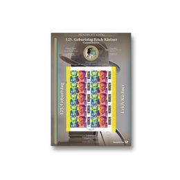 Numisblatt "125. Geburtstag Erich K&auml;stner"