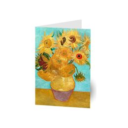 Gl&uuml;ckwunschkarte "Sonnenblume in der Vase"