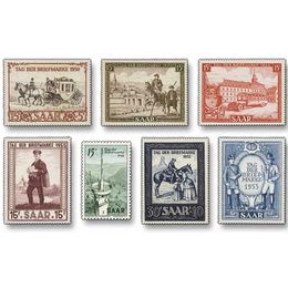 Saarland "Tag der Briefmarke, 1950-1956", Komplett-Sammlung