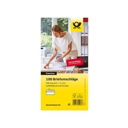 Deutsche Post Briefumschl&auml;ge, Format: DIN lang, ohne Fenster, 100 St&uuml;ck