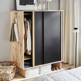 IKEA GLAMBERGET Kleiderschrank mit 3 Schiebet&uuml;ren