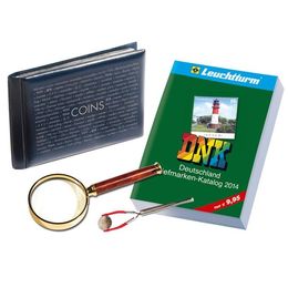 Einsteiger-Set, Lupe, Pinzette, Album und Katalog