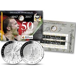 Numisblatt: "50 Jahre Deutsche Sporthilfe"