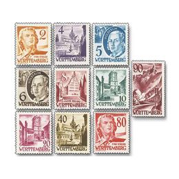 Alliierte Besetzung - Franz. Zone: "Pers&ouml;nlichkeiten und Ansichten III" - W&uuml;rttemberg