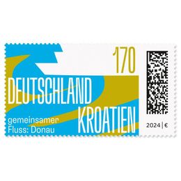 Deutschland - Kroatien, gemeinsamer Fluss: Donau, Briefmarke zu 1,70 &euro;, 10er-Bogen