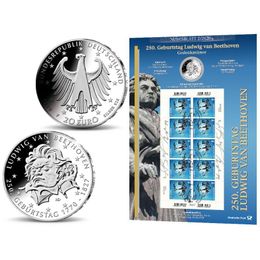 Numisblatt: "250. Geburtstag Ludwig van Beethoven"