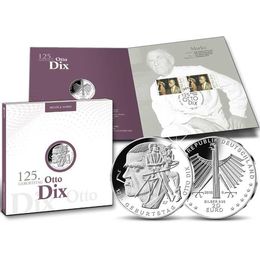 Numisfolder M&uuml;nze & Marke: "125. Geburtstag Otto Dix"