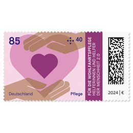Helferinnen und Helfer der Menschheit 2.0 - Pflege, Briefmarke zu 0,85 + 0,40 EUR, 10er-Bogen