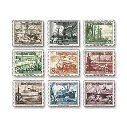 Briefmarken Set Deutsches Reich, Winterhilfswerk - "Schiffe"