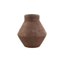 HOME STORY Vase braun Aluminium Ma&szlig;e (cm): H: 28 &Oslash;: 25.0 &raquo; M&ouml;bel Kraft