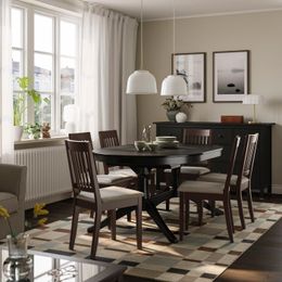 IKEA ROSENTORP / N&Auml;SINGE Tisch und 6 St&uuml;hle