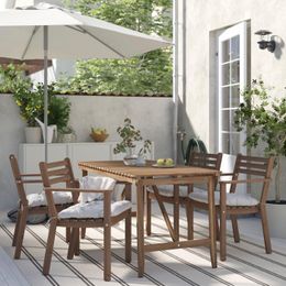 IKEA ASKHOLMEN Tisch+4 Armlehnst&uuml;hle/au&szlig;en