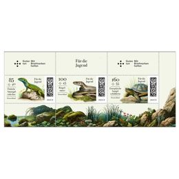 Zusammendruck "Reptilien", 0,85+0,40 &euro;, 1,00+0,45 &euro;, 1,60+0,55 &euro;, 3er-Set