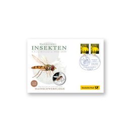 Numisbrief "Hainschwebfliege"