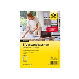 Deutsche Post Versandtasche, Format: DIN B4, ohne Fenster, 3 St&uuml;ck