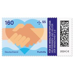 Helferinnen und Helfer der Menschheit 2.0 - Fluthilfe, Briefmarke zu 1,60 + 0,55 EUR, 10er-Bogen