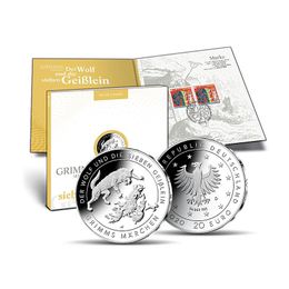 Numisfolder M&uuml;nze & Marke: "Grimms M&auml;rchen - Der Wolf und die sieben Gei&szlig;lein"