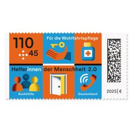 Helferinnen und Helfer der Menschheit 2.0 - "Suchthilfe", Briefmarke zu 1,10 + 0,45 &euro;, 10er-Bogen