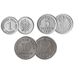 Set "Ersatzm&uuml;nzen des Deutschen Kaiserreiches"