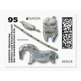 Nationale Arch&auml;ologische Funde - UNESCO-Welterbe "H&ouml;hlen und Eiszeitkunst der Schw&auml;bischen Alb", Briefmarke zu 0,95 &euro;, Blockausgabe