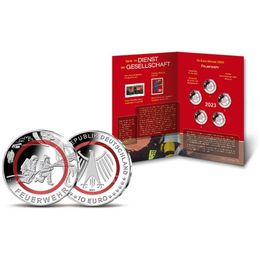 Numiskarte "Feuerwehr", Spiegelglanz