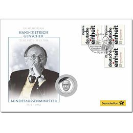 Medaillenbrief "Hans-Dietrich Genscher"