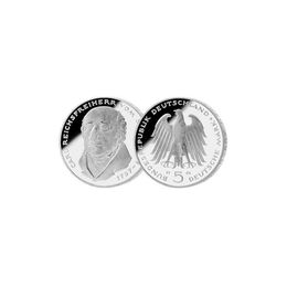 5 DM M&uuml;nze:"150. Todestag Carl Reichsfreiherr vom und zum Stein", 1981 (Stempelglanz)