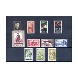 Saarland, Briefmarken-Jahrgang 1955