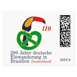 200 Jahre deutsche Einwanderung in Brasilien, Briefmarke zu 1,10 &euro;, 10er-Bogen