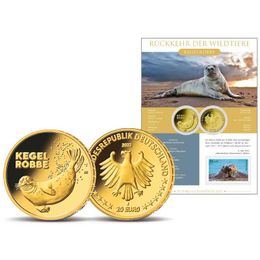 20-Euro-Gold-Numisblatt 2022 "R&uuml;ckkehr der Wildtiere - Kegelrobbe"