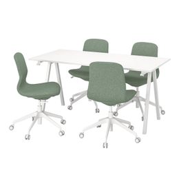 IKEA TROTTEN / L&Aring;NGFJ&Auml;LL Konferenztisch und St&uuml;hle