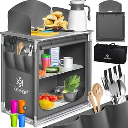 Kesser&reg; Campingschrank, Campingk&uuml;che mit Aluminiumgestell, inkl.Tragetasche , Kocherschrank f&uuml;r Camping , Campingm&ouml;bel , Outdoor