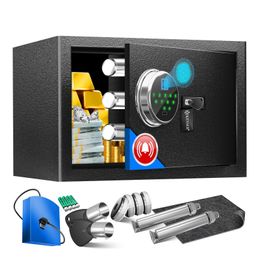 Kesser&reg; Elektr. Tresor mit Fingerabdruck & Schl&uuml;ssel Inkl. Notfallakku Elektronischer Safe 3x Doppelbolzenverriegelung Boden Wandtresor M&ouml;beltresor Panzerschrank Zahlenschloss