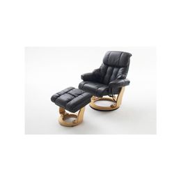 iNNoSeat by MCA + CALGARY Relaxer mit Hocker - versch. Farben - Schwarz/Natur