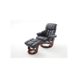 iNNoSeat by MCA + CALGARY Relaxer mit Hocker - versch. Farben - Schwarz/Wallnuss