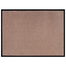 NYVI Fu&szlig;matte Unicolored - Pflegeleicht, Strapazierf&auml;hig, Anti-Rutsch Farbe:Beige;Gr&ouml;&szlig;e:60x80 cm