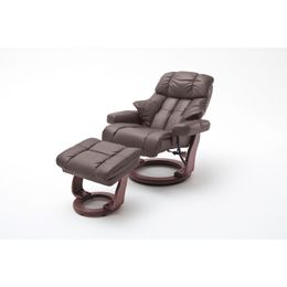 iNNoSeat by MCA + CALGARY XXL Relaxer 180 mit Hocker - versch. Ausf&uuml;hrungen - braun walnuss