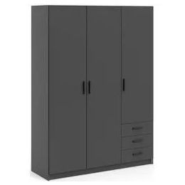 Kleiderschrank Inosign "Sprint Dreht&uuml;renschrank, Aufbewahrung Kasten Schrank Stauraum", schwarz, B:147cm H:200,4cm T:49,8cm, Holzwerkstoff, Schr&auml;nke, Kleiderschrank, Breite 98,5/147 oder 195,5 cm, je mit Einlegeb&ouml;den und Kleiderstange
