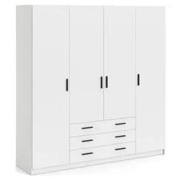 Kleiderschrank Inosign "Sprint Dreht&uuml;renschrank, Aufbewahrung Kasten Schrank Stauraum", wei&szlig;, B:195,5cm H:200,4cm T:49,8cm, Holzwerkstoff, Schr&auml;nke, Kleiderschrank, Breite 98,5/147 oder 195,5 cm, je mit Einlegeb&ouml;den und Kleiderstange