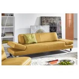 2-Sitzer W.Schillig "taboo Designsofa mit hohem Sitzkomfort", gelb (kurkuma z69), B:202cm H:76cm T:91cm, Flachgewebe S22 (100% Polyester);Stoff S37 (100% Polyester): Luxus-Microfaser in Lederoptik;Longlife Xtra-Leder Z59: Glattleder mit modischer Pr&auml;gung. Hautst&auml;rke 0, 9 - 1, 1 mm;Longlife Xtra-Leder Z69: Das feinnarbige, gedeckte Softleder Z69 besticht durch seine au&szlig;ergew&ouml;hnliche Weichheit im tr