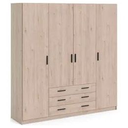 Kleiderschrank Inosign "Sprint Dreht&uuml;renschrank, Aufbewahrung Kasten Schrank Stauraum", braun, B:195,5cm H:200,4cm T:49,8cm, Holzwerkstoff, Schr&auml;nke, Kleiderschrank, Breite 98,5/147 oder 195,5 cm, je mit Einlegeb&ouml;den und Kleiderstange
