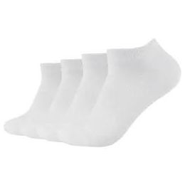 Sneakersocken s.Oliver "4er Pack", Damen, Gr. 43-46, wei&szlig; (wei&szlig; wei&szlig;), 81% Viskose, 17% Polyamid, 2% Elasthan, uni, Socken Sneakersocken