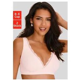Soft-BH Petite Fleur, Damen, Gr. 80, Cup D, puder, kupfer, Trikot, Obermaterial: 80% Baumwolle, 10% Elasthan, 10% Polyamid, Basic, BHs Soft-BH, ohne B&uuml;gel aus weicher Baumwollmischung, Bralette-BH